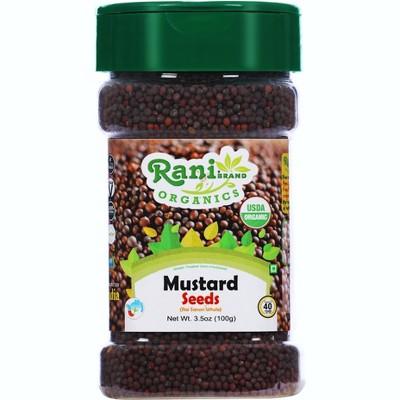 Organic Mustard Seeds (black Kali Sarson) - 3.5oz (100g) - Rani Brand ...