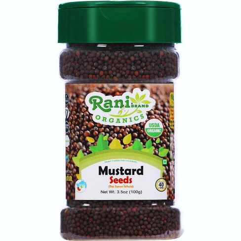 Organic Mustard Seeds (black Kali Sarson) - 3.5oz (100g) - Rani Brand ...