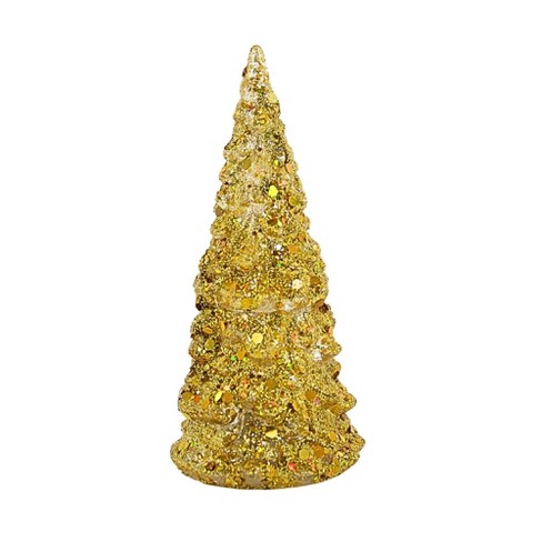 Roman 4.75 In Lighted Glitter Tree Battery Operated Tree Sculptures ...