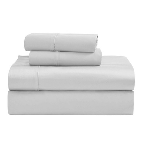 Luxury Sustainable Cotton 1200 Thread Count Solid Sheet Set, Queen ...
