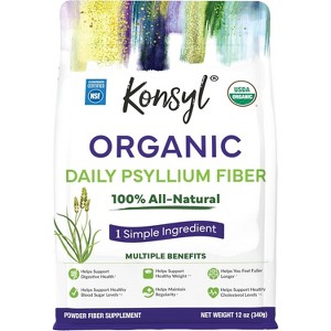 Konsyl Organic Daily Psyllium Fiber Powder, Digestive Health Supplement ...