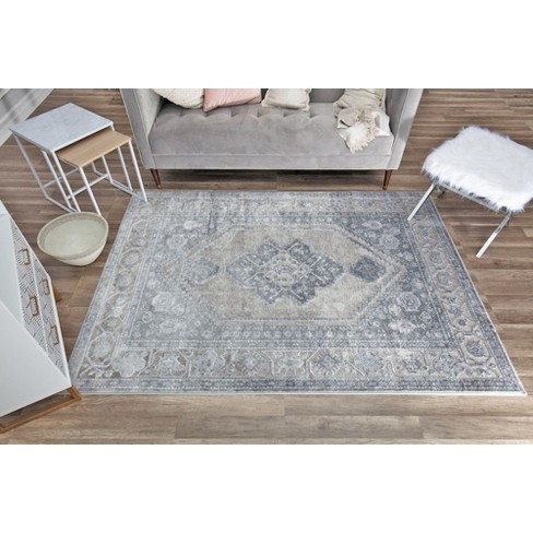 Rugs America Emali Ea10a Greywash Vintage Farmhouse Gray Area Rug, 8 ...