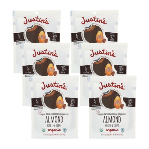 Justin's Organic Super Dark Chocolate Espresso Almond Butter Cups ...