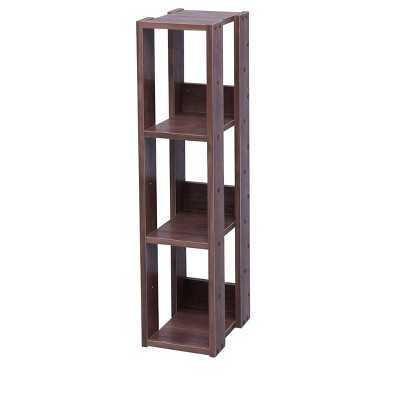 Iris Usa 3 Shelf Open Wood Shelving Rack Unit, Brown : Target