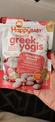 Happy Baby Organic Yogis Strawberry Banana Freeze Dried Greek Yogurt ...