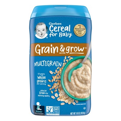 Gerber Baby Food Stage 2 Multigrain Baby Cereal - 16oz : Target
