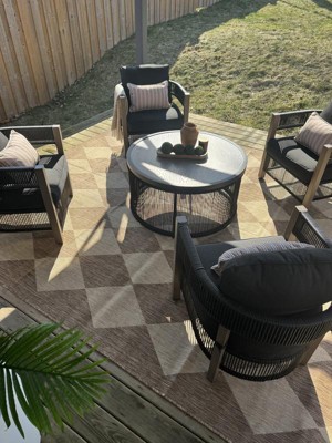 Arvin Olano X Rugs Usa - Louie Diamond Checkerboard Jute Indoor Area ...