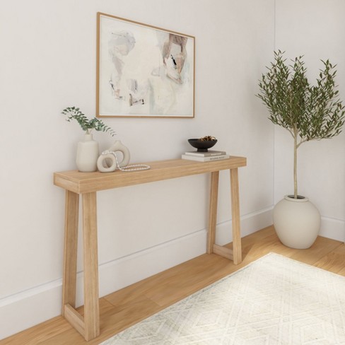 Plank+beam 56" Classic Console Table, Solid Wood Entryway Table, Foyer ...