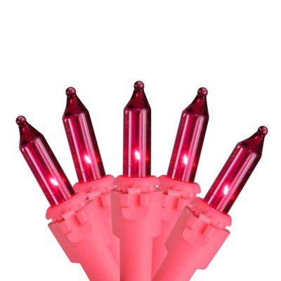 Northlight 100ct Mini Incandescent String Lights Pink - 36' Pink Wire ...