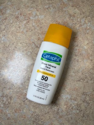 Cetaphil Sheer Mineral Liquid Sunscreen For Face - Spf 50 - 1.7 Fl Oz ...
