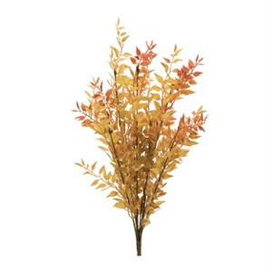 Artificial Autumn Leaves Bush 20"H Plastic Fall Decor Set of 6 by ...