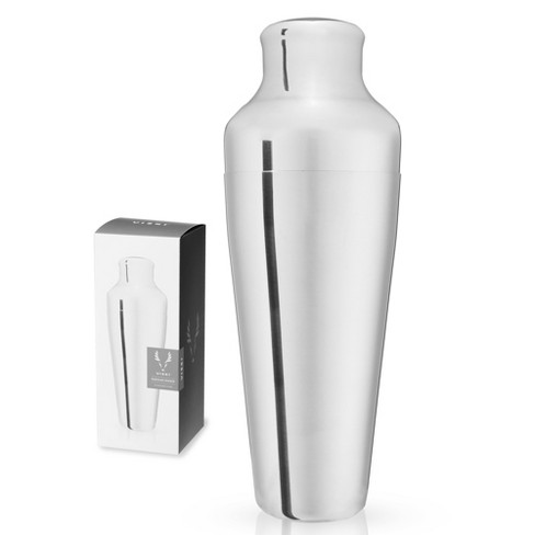 Viski Parisian Cocktail Shaker, Contoured High Shine Polished Stainless ...