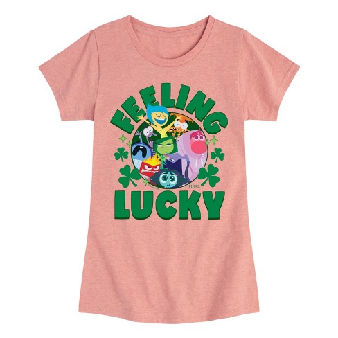 Inside Out 2 Inside Out Feeling Lucky Fitted Short Sleeve Graphic T ...