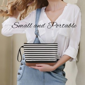 Narwey Stripe Makeup Brush Organizer Bag Travel Make up Bags for Women ...