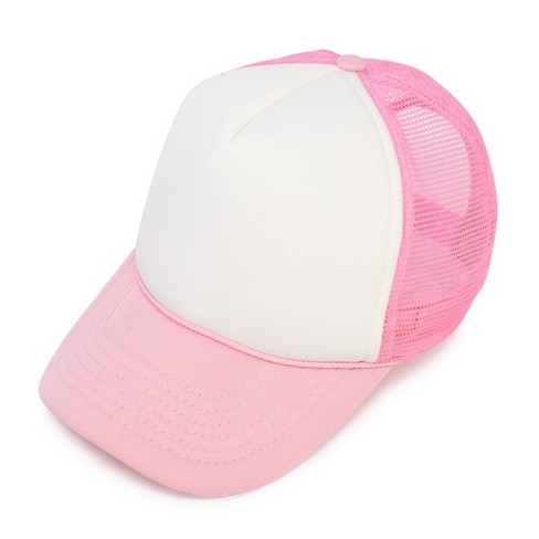 Dalix Two Tone Summer Mesh Cap In Light Pink And White : Target