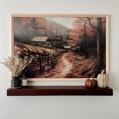 36" Floating Wood Shelf Natural - Threshold™ : Target