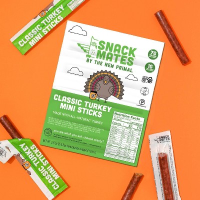 The New Primal Snack Mates Turkey Mini Meat Sticks - 2.5oz/5ct : Target