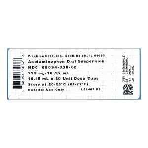 Precision Dose Acetaminophen 325 mg per 10.15 mL Oral Suspension Unit ...