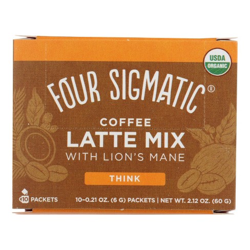 Four Sigmatic Organic Coffee Latte Mix With Lion's Mane Think Packets ...