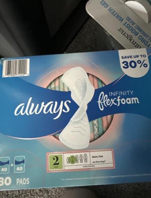 Always Infinity Regular Absorbency Flexfoam Pads For Women - Unscented ...