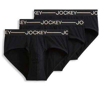 Jockey Men's Organic Cotton Stretch Brief - 3 Pack M Black : Target