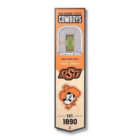 8" X 32" Ncaa Oklahoma State Cowboys 3d Stadiumview Banner : Target