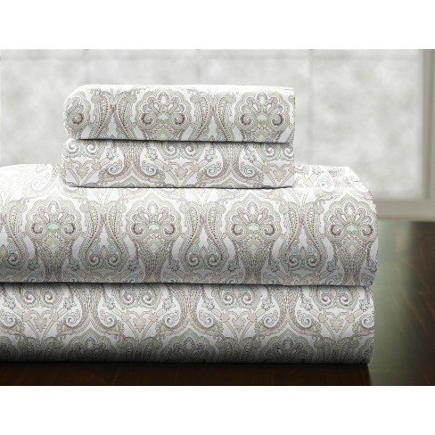 Pointehaven Heavy Weight 100% Cotton Sage Paisley Printed 170 Gsm ...
