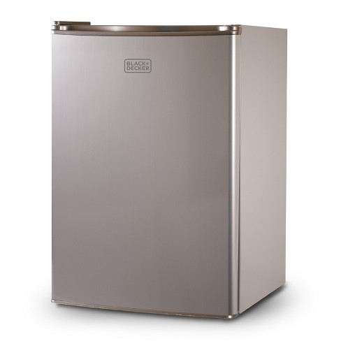 Black+decker Compact Refrigerator 2.5 Cu. Ft. With Door Storage, Silver ...