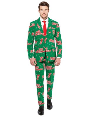 Opposuits Men's Christmas Suit - Happy Holidude - Green - Size: Us 36 ...
