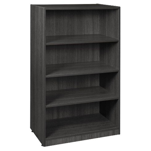 47" Legacy High Bookcase Ash Gray - Regency: Sturdy Wood, 4-shelf ...