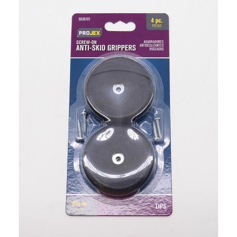 Projex Plastic Heavy Duty Anti-skid Pad Black Round 2-1/2 In. W 4 Pk ...