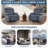 360° Swivel Rocker Recliner Chair, Manual Glider with 3 Positions 2 Cup ...