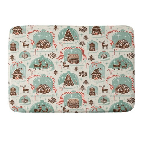 Heather Dutton Gingerbread Village Cream Memory Foam Bath Rug - Deny ...