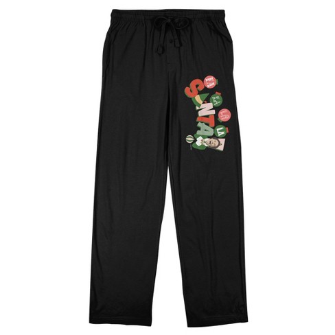 Elf Santa Men's Black Sleep Pajama Pants-xxl : Target