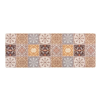 World Rug Gallery Tile Anti-fatigue Standing Mat - Cream 18"x47" : Target