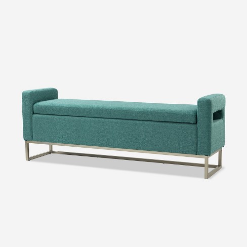 Jorge 59.1" Wide Storage Bench | Artful Living Design-teal : Target