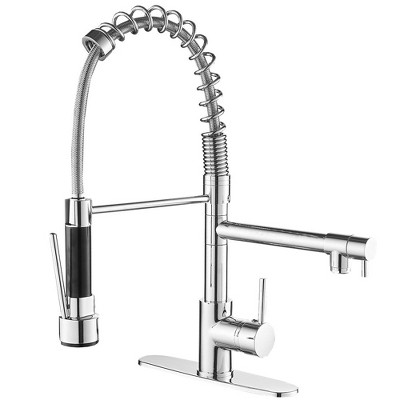 Single-handle Pull-down Sprayer 2 Spray High Arc Kitchen Faucet With ...