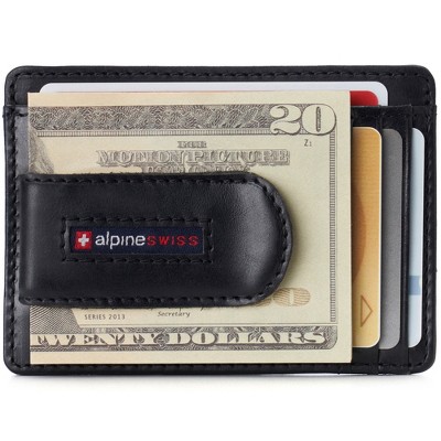 Alpine Swiss Harper Mens Rfid Slim Money Clip Front Pocket Wallet ...