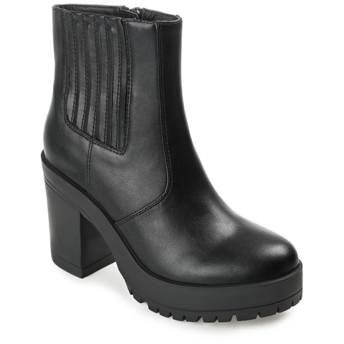 Journee Collection Womens Riplee Almond Toe Platform Ankle Booties : Target