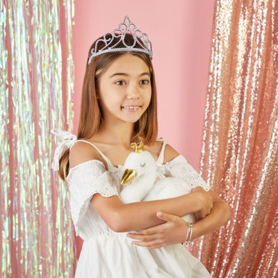Blue Panda 12 Pack Plastic Princess Tiaras For Little Girls, Silver ...