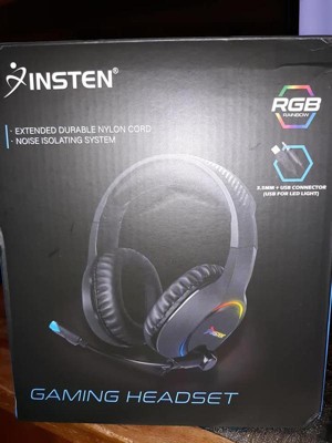 Insten Gaming Headset With Mic - Wired Over-ear Headphones For Ps5 Ps4 ...