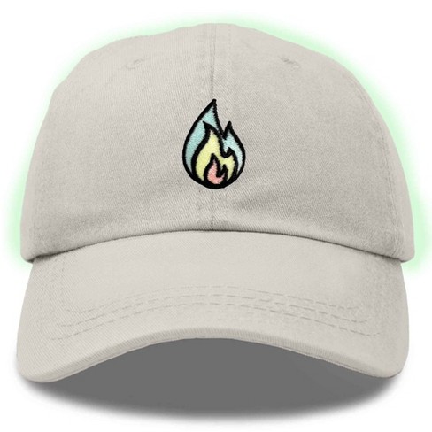 Dalix Fire Embroidered Lit Flame Dad Hat Cotton Baseball Cap Adjustable ...