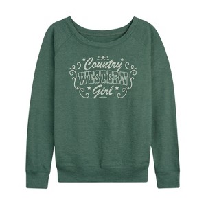 Women's Instant Message Country Western Girl Lightweight French Terry ...