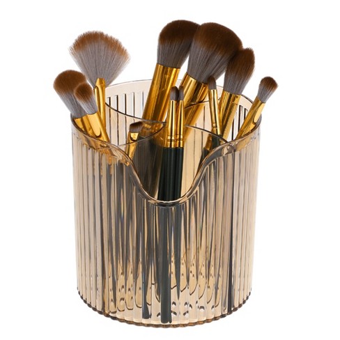 Unique Bargains 4 Slot Makeup Brush Cup Makeup Organizer For Bathroom ...