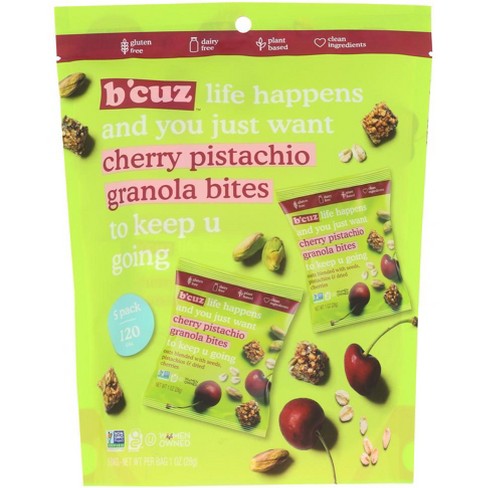 Bcuz Snacks Granola Bites Cherry Pistachio - Pack Of 6- 5 Oz : Target