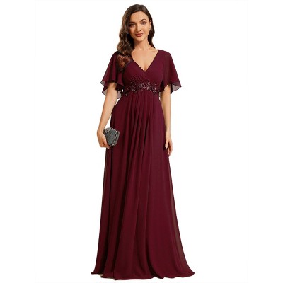 Dark Red Plus Size Evening Dress : Target