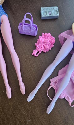Barbie 12.7" Ballet Room Set With 2 Ballerina Fashion Dolls & Dance ...