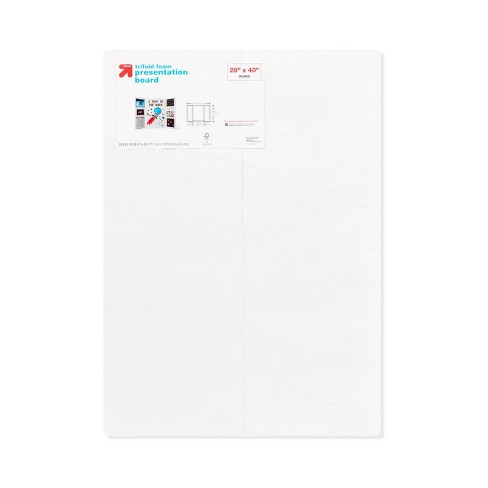 28"x40" Small Tri-fold Foam Poster Board White - Up&up™: Trifold ...