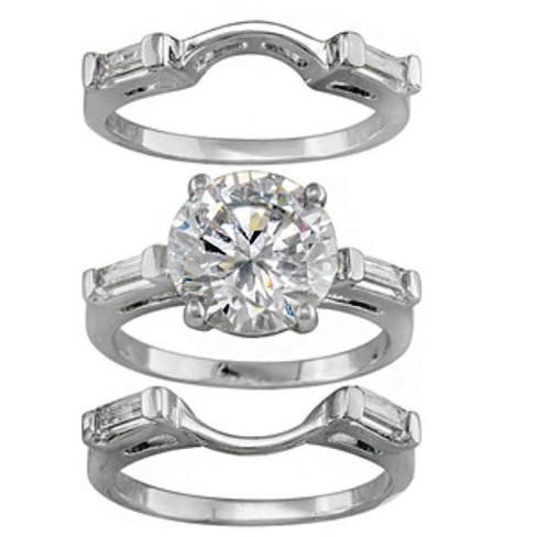 Alisha 3 Ring Bridal Set Engagement Wedding Band Ginger Lyne Collection ...