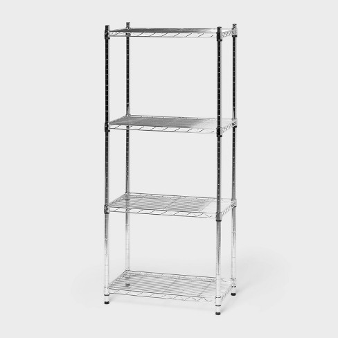 4 Tier Wire Shelving Chrome - Brightroom™ : Target
